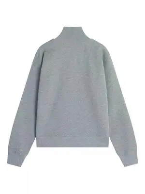 Maison Kitsuné Embroidered Half-zip Sweatshirt - Grey