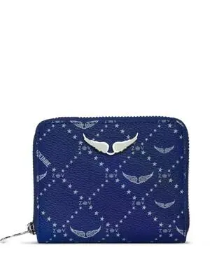 Zadig&Voltaire Logo-plaque Zip Wallet - Blue
