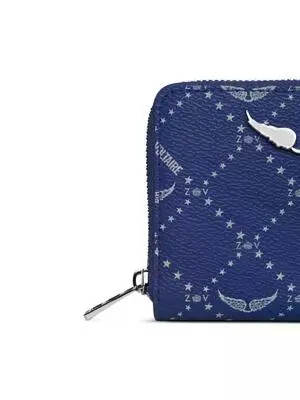 Zadig&Voltaire Logo-plaque Zip Wallet - Blue
