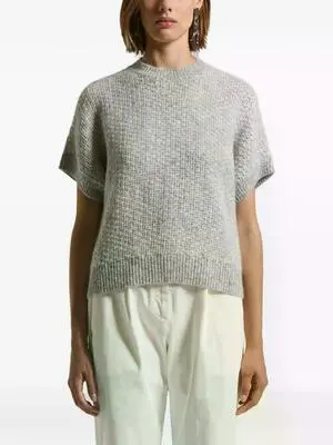 Peserico Short-sleeve Waffle Knit Sweater