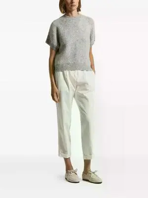 Peserico Short-sleeve Waffle Knit Sweater