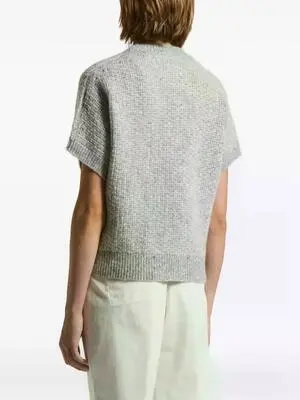 Peserico Short-sleeve Waffle Knit Sweater