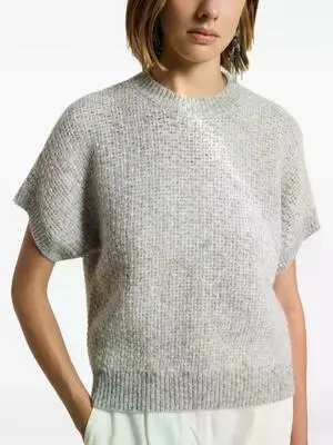 Peserico Short-sleeve Waffle Knit Sweater