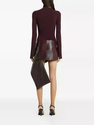 COURREGES Long-sleeve Mock-neck Top - Red