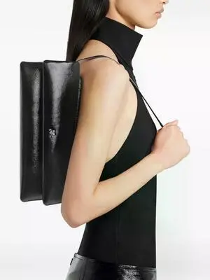 COURREGES Naplack Leather Shoulder Bag