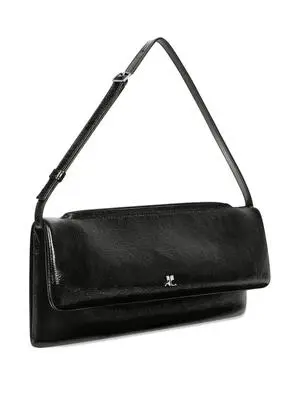 COURREGES Naplack Leather Shoulder Bag