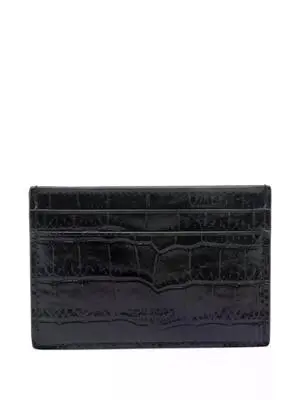 TOM FORD Crocodile-effect Card Holder - Black
