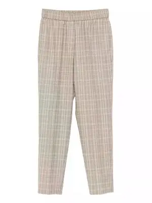 Peserico Checked Elasticated-waist Trousers