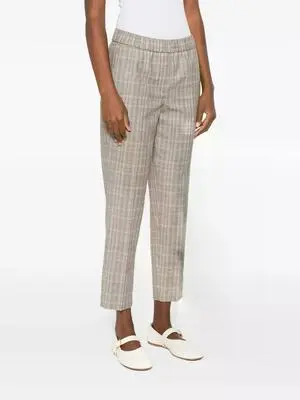 Peserico Checked Elasticated-waist Trousers