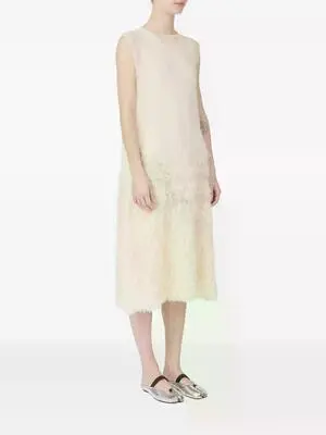 MAISON MARGIELA Retrograde Silk Knit Dress - Neutrals