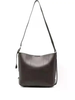 Hogan Hobo Shoulder Bag With H-detail - Brown