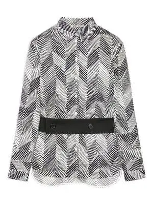 Ports 1961 Chevron-patterned Belted Shirt