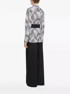 Ports 1961 Chevron-patterned Belted Shirt