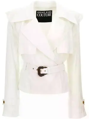 Versace Baroque Buckle Blazer - White