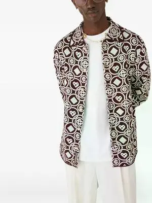 Casablanca Monogram Button Shirt - Red