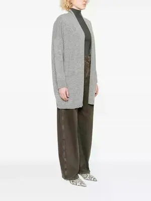 ALLUDE Patch-pocket Open-front Cardigan