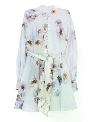 Zimmermann Floral-print Mini Dress - Purple