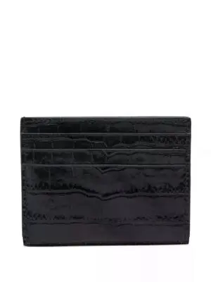 TOM FORD Crocodile-effect Cardholder - Black