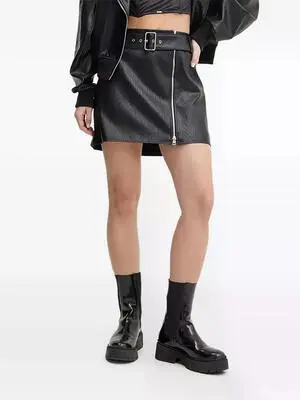 Hugo Belted Zip-front Mini Skirt
