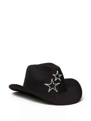 TWINSET Star-embellished Cowboy Hat - Black