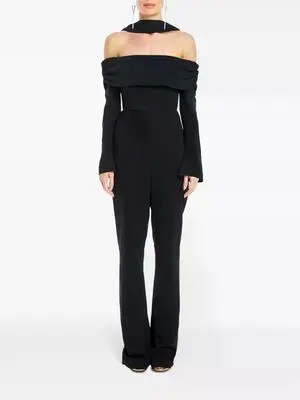 DE LA VALI Off-shoulder Flared Jumpsuit