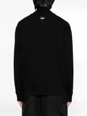 AAPE BY *A BATHING APE Logo-appliqué Button-up Sweatshirt - Black