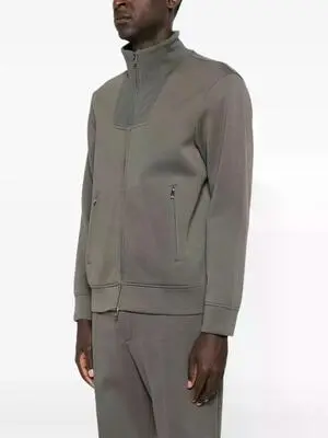 Emporio Armani Zip-front Panelled Sweater
