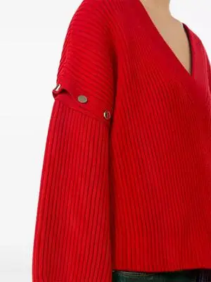 Sportmax V-neck Button-detailed Sweater