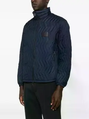 Emporio Armani Chevron-pattern Quilted Jacket