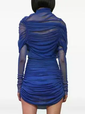 Christopher Esber Sheer Draped Mini Dress