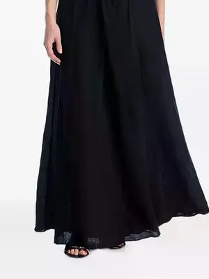 Johanna Ortiz Linen-cotton Blend Maxi A-line Skirt - Black