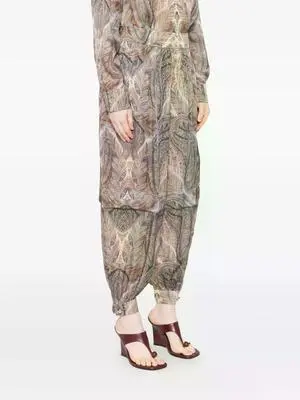 Zimmermann Paisley-print Pleated Trousers