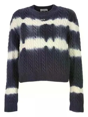 Off-White Cable-knit Tie-dye Sweater