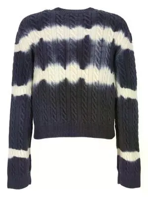 Off-White Cable-knit Tie-dye Sweater