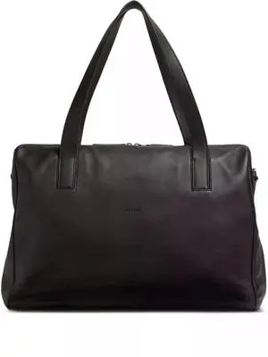Zegna Leather Holdall Bag - Brown