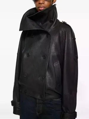 Acne Studios Leather Double-breasted Jacket