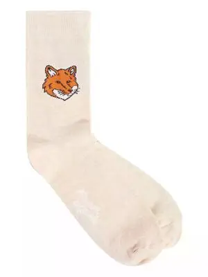 Maison Kitsuné Fox Head Motif Socks