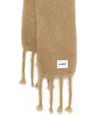 JIL SANDER Logo-patch Scarf - Neutrals