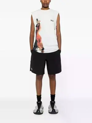 Y3 Abstract-print Sleeveless Top