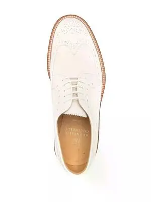 Brunello Cucinelli Perforated Leather Derby Shoes