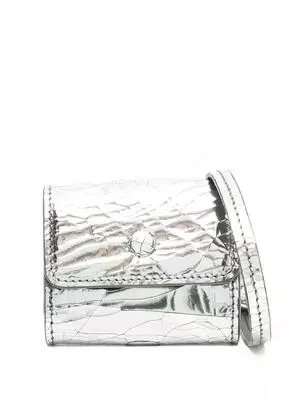 MAISON MARGIELA Cracked-effect Airpods Case - Silver