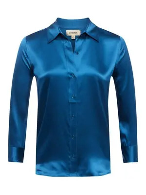 L'Agence Dani Silk Blouse Top