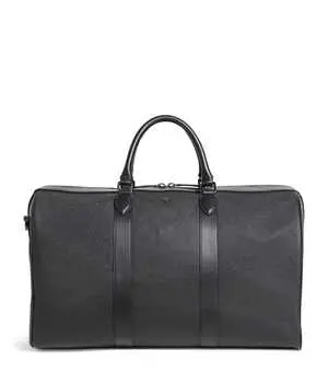 Harrods Leather Holdall - Black