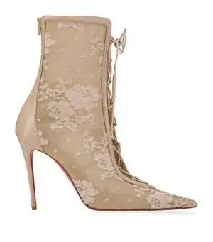 CHRISTIAN LOUBOUTIN Km Lace Ankle Boots