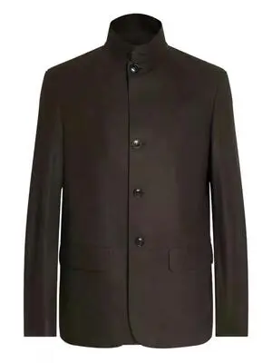 Zegna Il Conte Calf-leather Jacket - Brown