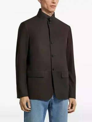 Zegna Il Conte Calf-leather Jacket - Brown
