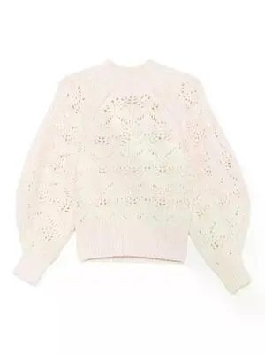 Zimmermann Leaf-pattern High-neck Sweater