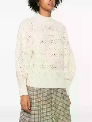 Zimmermann Leaf-pattern High-neck Sweater