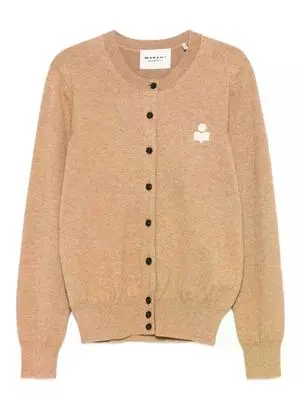 MARANT ETOILE Embroidered-logo Cardigan - Neutrals
