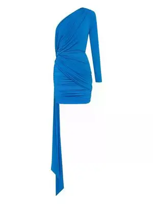 Alex Perry One-sleeve Draped Mini Dress - Blue